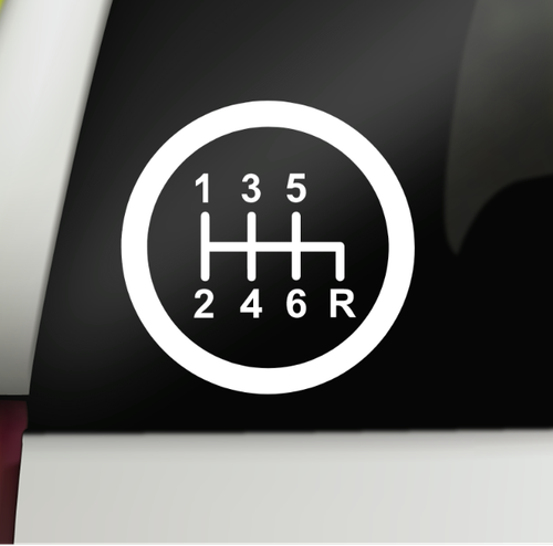 6 Speed Manual Decal, Stick Gear Shift Sticker Car Decal Shifter Decal ...