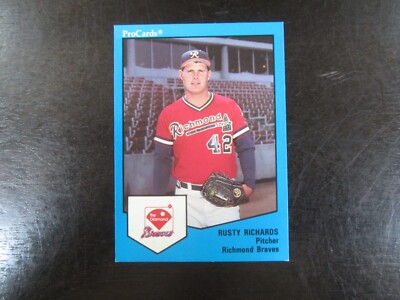 1989 ProCards Richmond Braves # 829 Rusty Richards Card (B60) Atlanta ...