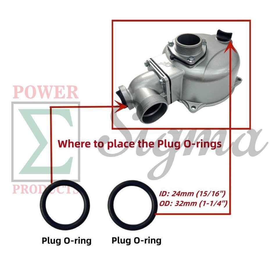 Gasket O-Ring Repair Kit For Generac CW20 2" Inch 158 GPM Clean Water ...