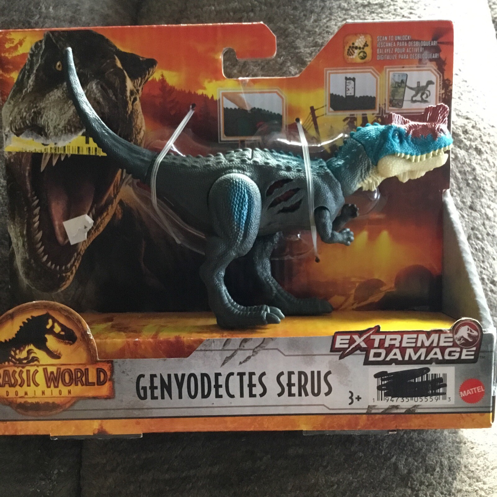 NEW MATTEL JURASSIC WORLD DOMINION EXTREME DAMAGE GENYODECTES SERUS ...