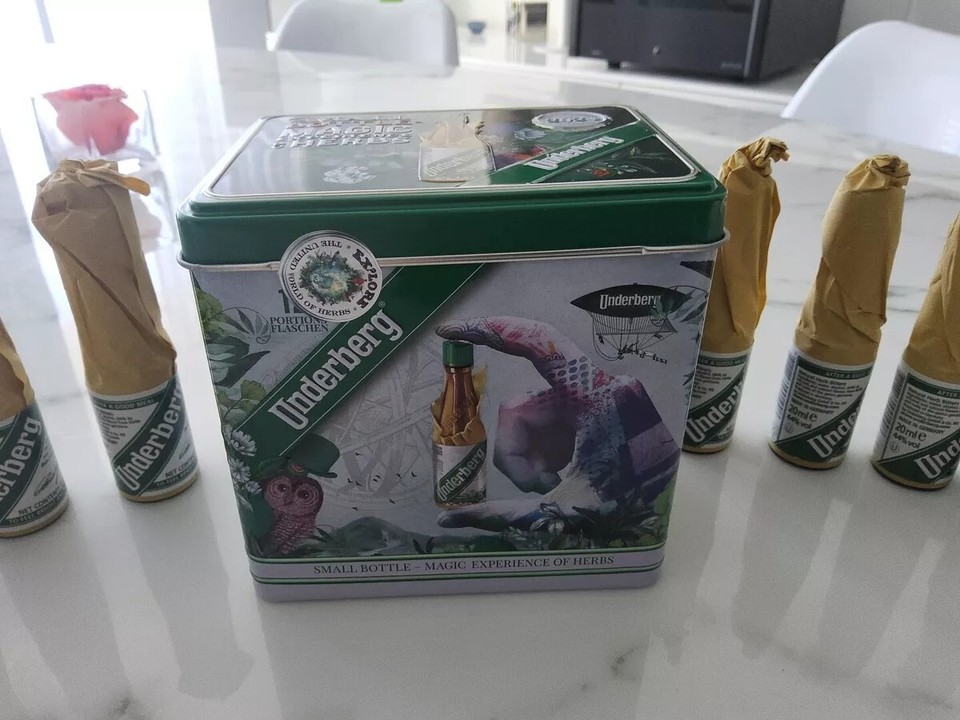Underberg Natural Herbal Digestive Bitters - 12 Bottles In The 2024 Tin ...