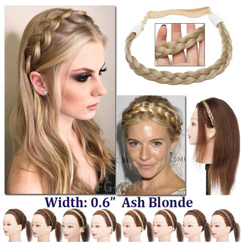 Thick Chunky Hair Extensions Braided Headband Plait Plaited Braid Band ...