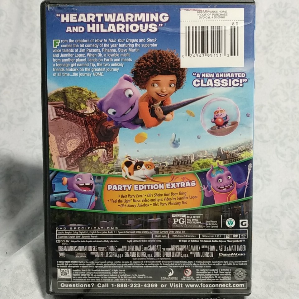 Home - (DVD, 2015, Party Edition) SWB Combined Shipping | eBay