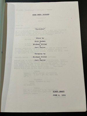Star Trek Voyager "Caretaker" Teleplay / Script First Draft 1994 | eBay