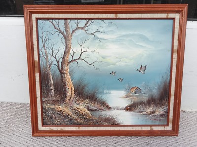 Beautiful Original Clara Inness landscape oil painting signed C. Inness ...