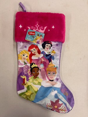 Disney Princess Christmas Stocking With Pink Cuff 17” RUZ New | eBay
