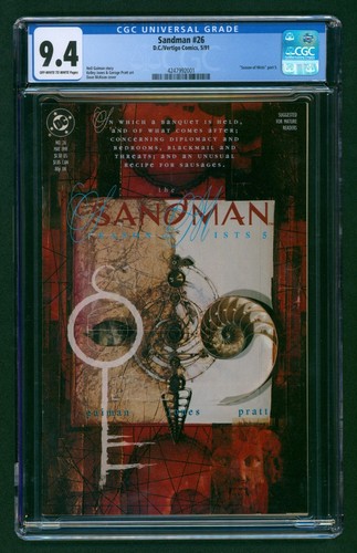 Sandman #26 (1991) CGC 9.4 White Pages! Neil Gaiman! 1st Cluracan! 1st ...