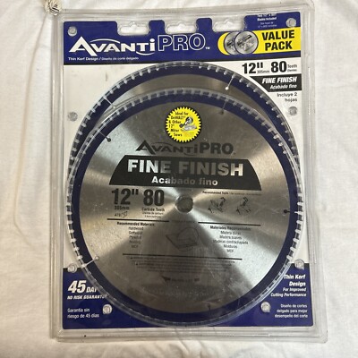 AVANTI PRO 12 in. x 80-Tooth Fine Finish Circular Saw Blade (2 pack ...