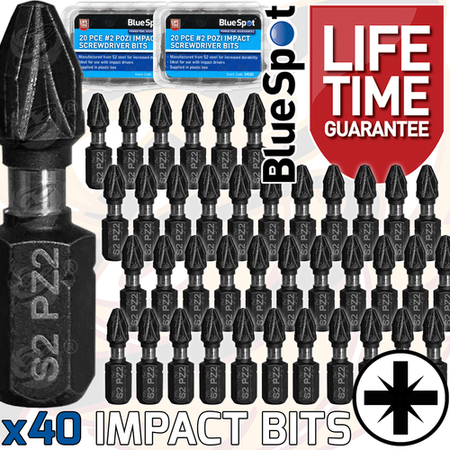 PZ2 IMPACT Bits Drill Driver Pozi Screwdriver Bit 25mm Pozidrive S2 ...