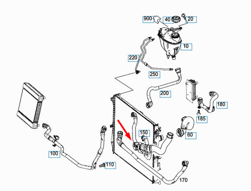 NEW MERCEDES-BENZ S-CLASS W222 COOLANT HOSE A2225014191 ORIGINAL | eBay