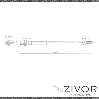 PROTEX Hydraulic Hose - Rear For TOYOTA HILUX YN65R 2D Ute 4WD 1983 ...