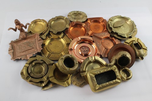 Tobacciana Collectables Ashtrays Brass Copper Persian Military Novelty ...