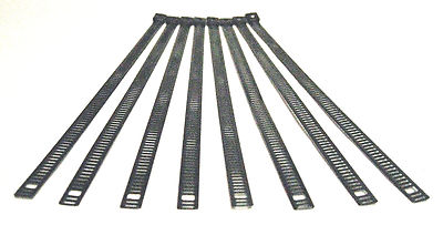 Vulcan Black Stainless Steel Snap Ladder Strap Tie Wraps 7.9” Set of 8 ...