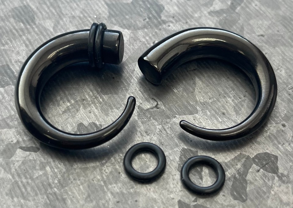 PAIR Steel Round Hook Tapers Lobe Expanders Plugs Hangers Guages Gauges ...