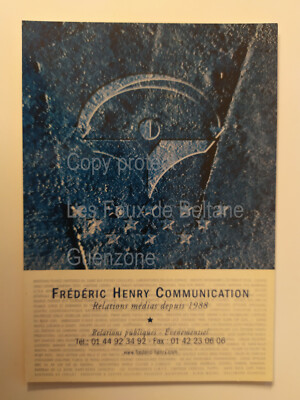 FREDERIC HENRY COMMUNICATION EVENEMENTIEL RELATIONS MEDIAS pub carte ...