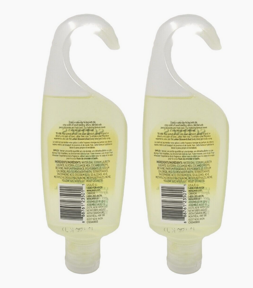 2x Avon Senses Lemon Blossom & Basil Shower Gel 150 ml 5 oz Sealed New ...