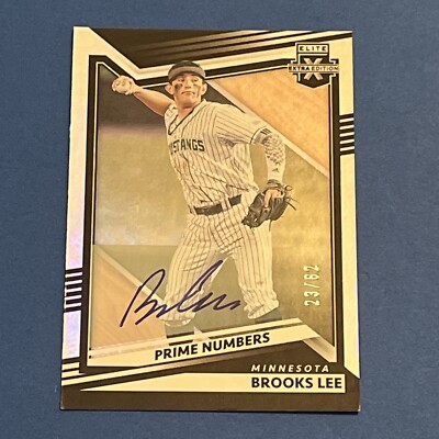 2022 Panini Elite Extra Edition Brooks Lee Prime Numbers #8 Auto #23/62 ...