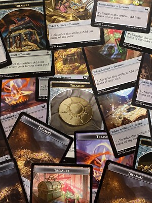 MTG 15 x Treasure Tokens - Regular - Various Arts/Sets Magic The ...