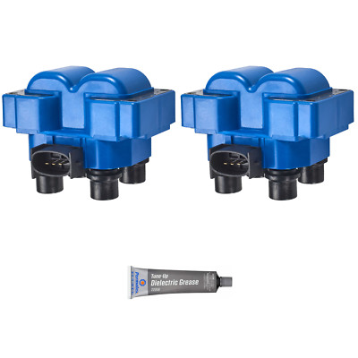 2 Pack Racing Ignition Coil + Grease For Ford 2.0L 5.0L 2.5L 4.6L 2.3L ...