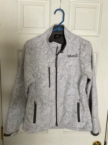 Prairie Mountain, white with gray graphics, soft shell jacket, women's ...