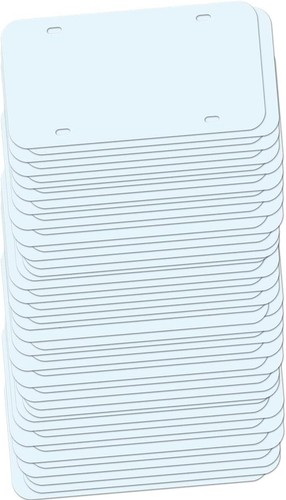 50 Pack WHITE Plastic License Plate Blank 12x6 .5mm USA | eBay