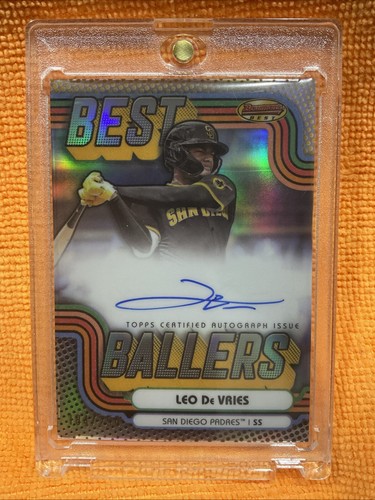 Leo De Vries Autograph 2024 Bowman's Best #BBA-LD Refractor /250 SD ...