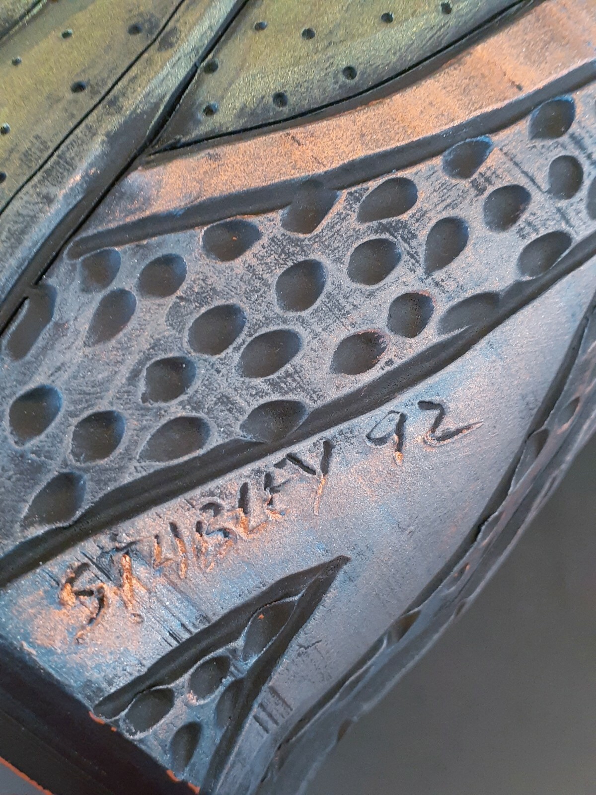 David Stabley art pottery iridescent vase 10 inches, artist signed | eBay