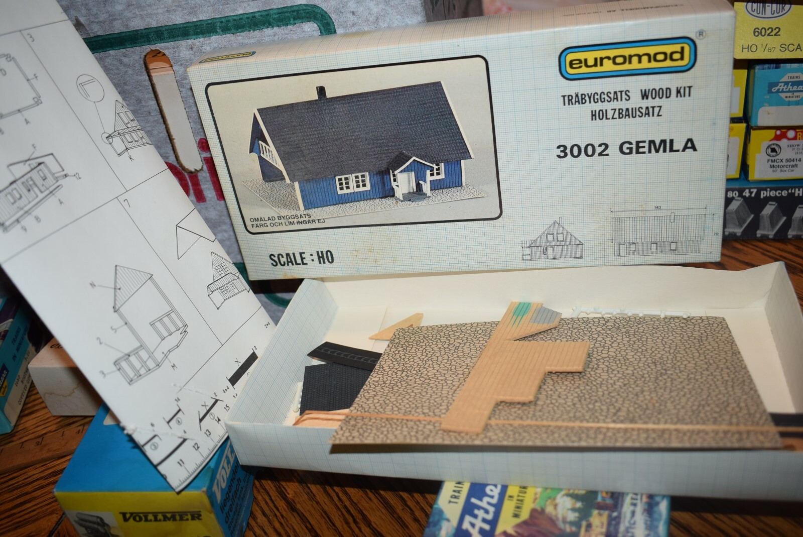 Euromod 3002 HO Scale Station House Wooden Building Kit NEW | eBay