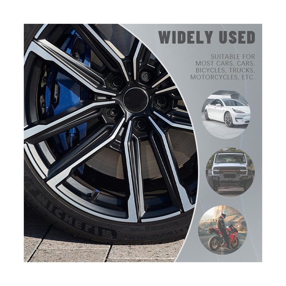 Skull Car Wheel Tire Valve Stem Caps, Airtight Dust Proof Covers with O ...