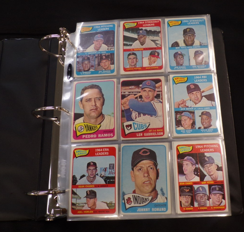 1965 TOPPS BASEBALL CARD STARTER SET 6-522 TOTAL 497 CARDS W/ ALBUM ...
