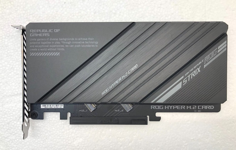 ASUS ROG HYPER M.2 PCle 2-PORT NVME SSD EXPANSION CARD DESKTOP ...