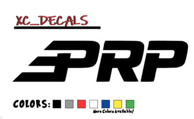 PRP Seats PAIR Vinyl Decal Sticker Graphics Logo Offroad Harness | eBay