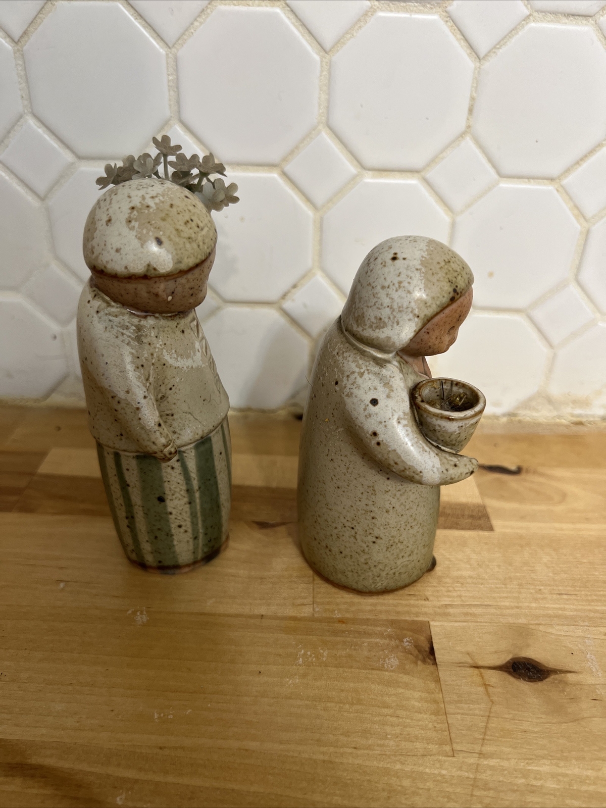 Vintage Pair Of Japanese Pottery Stoneware Gempo Figurines | eBay