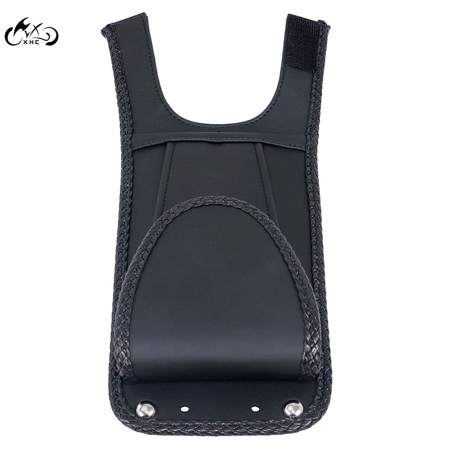 Black Gas Fuel Tank Bib with Pouch For Harley Softail Fatboy FLSTC ...