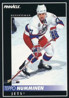 #215 Teppo Numminen - Winnipeg Jets - 1992-93 Pinnacle Canadian Hockey ...
