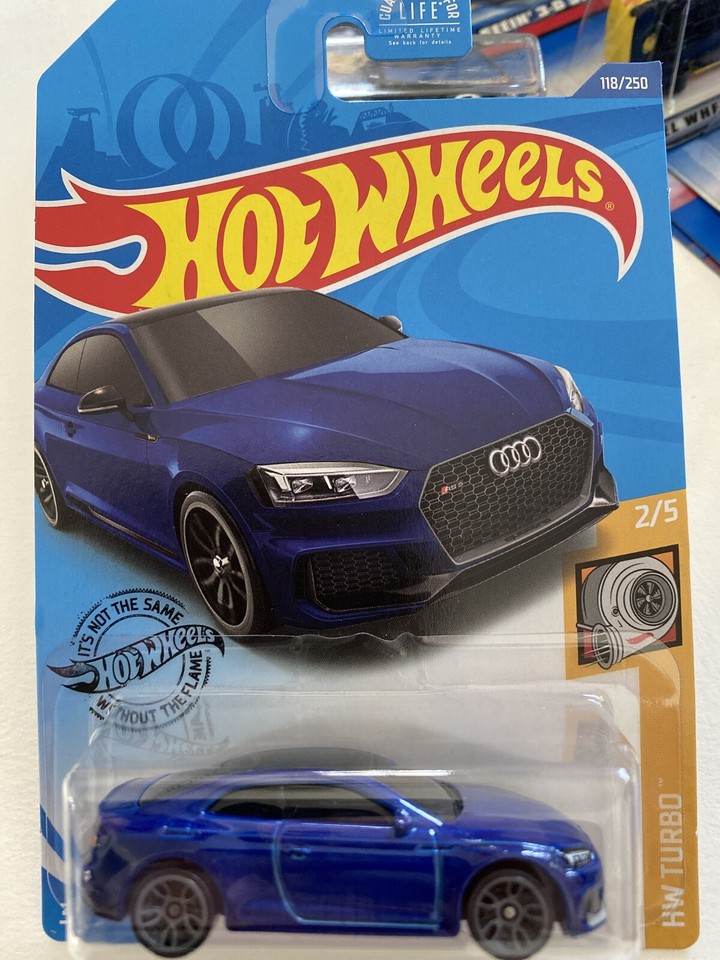 2019 HOT WHEELS Blue Audi RS 5 Coupe Car HW Turbo | eBay