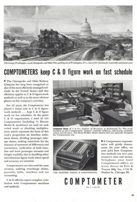 1938 Comptometer: George Washington Chesapeake Ohio Railway Vintage ...