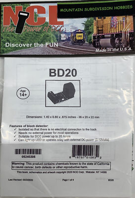 NCE 205 BD-20 BD20 DCC Block Detection 524-205 | $5 Offer | eBay