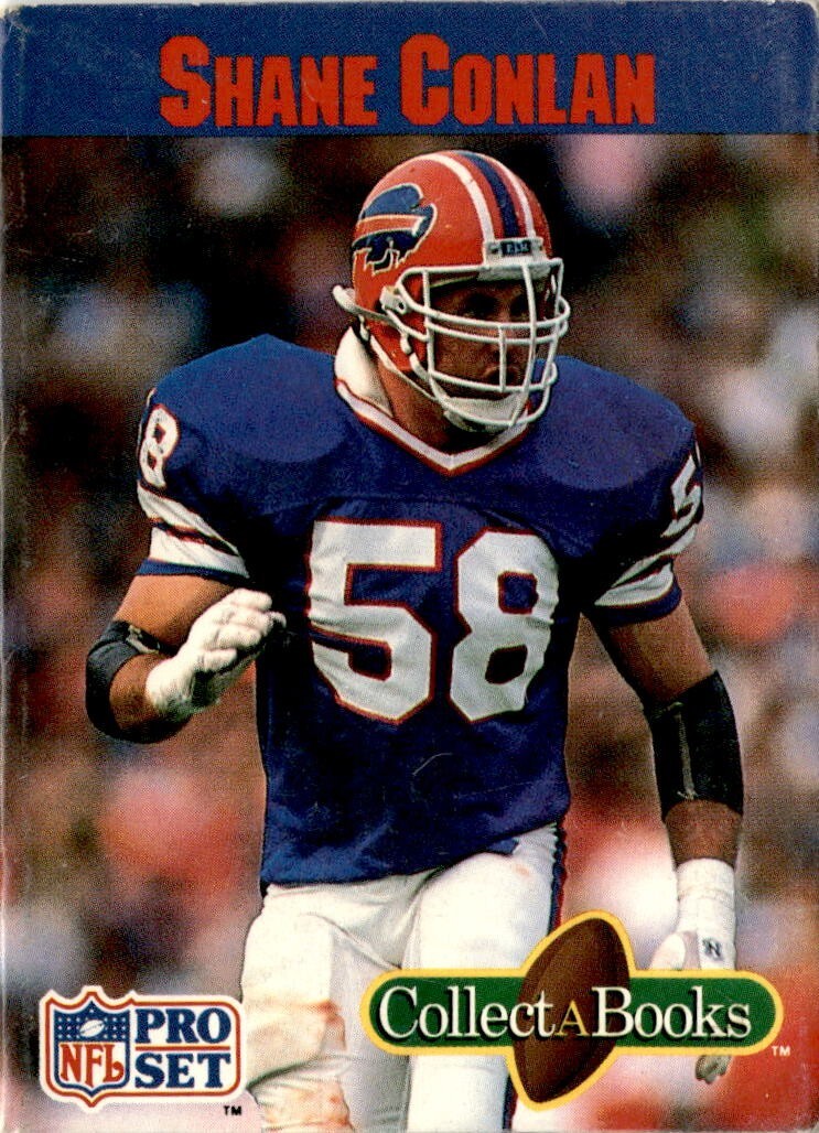 1990 NFL Collect-A-Books set break Shane Conlan card, Buffalo Bills ...