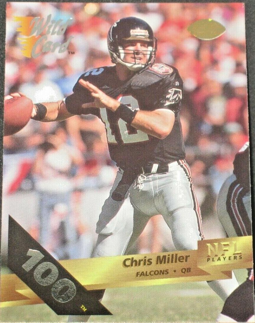 1993 Wild Card - Chris Miller #103 100 Stripe for sale online | eBay
