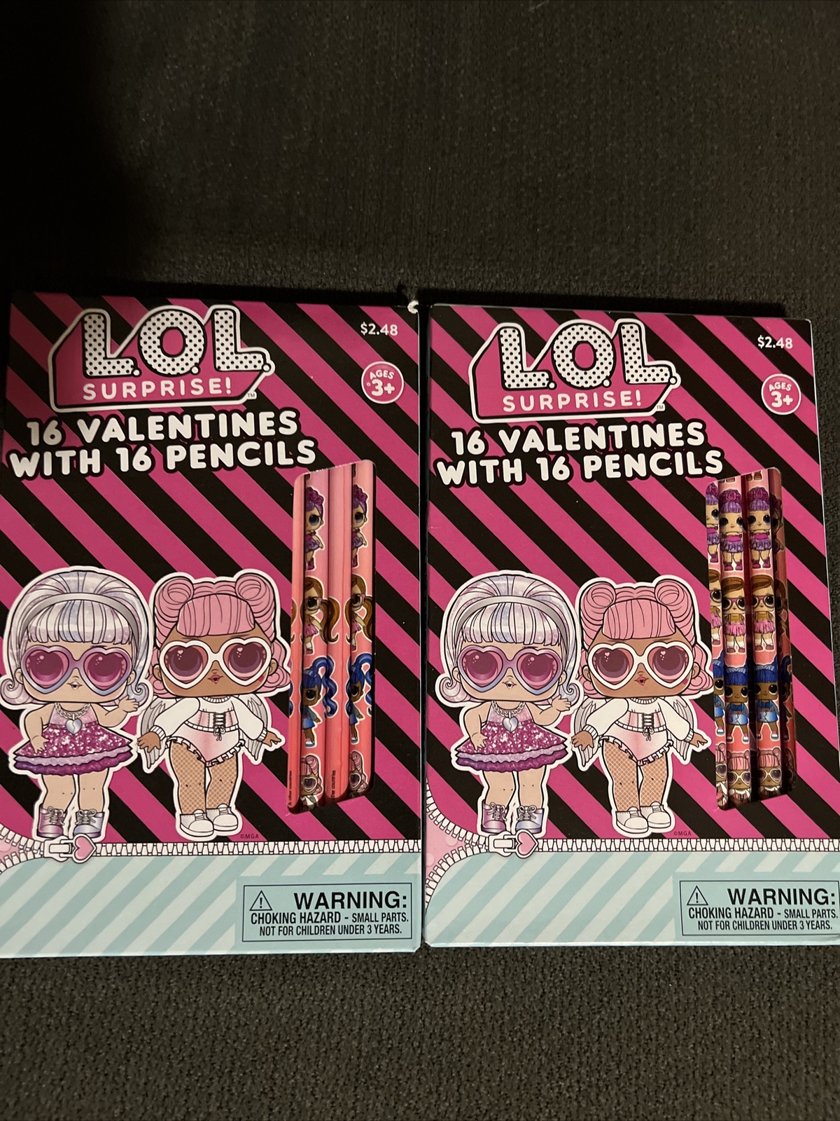 Lot Of 2 LOL Surprise Valentines Day Cards With Pencils 32 Count NIP ...