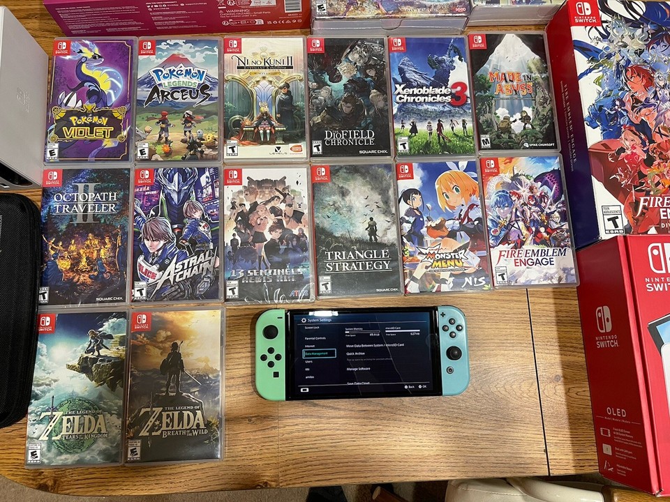 Nintendo Switch OLED Collection Bundle. 16 Games, 8bit Do Controller ...