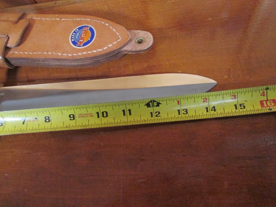 Rare! Ruana Bonner Custom Handmade Fixed Blade Bowie Knife 42D ELK ...
