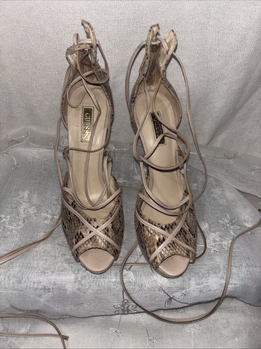 Guess Heels Snake Print Wrap Up Leg | eBay