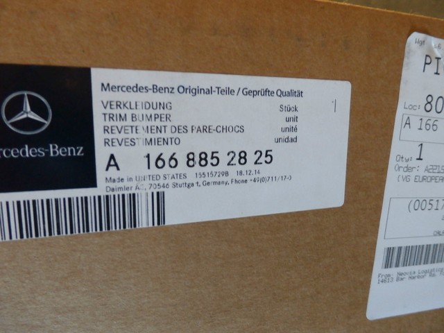 MERCEDES Mercedes-Benz OEM Gl350 Front Bumper Grille-lower Cover ...