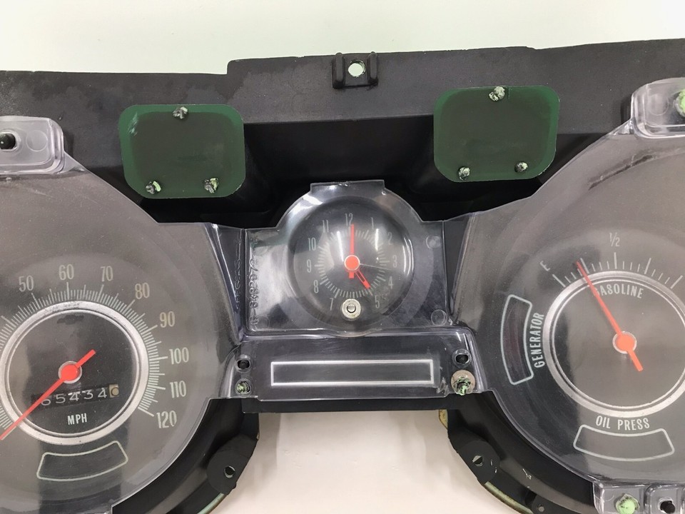 1969 Chevelle Gauge Cluster Malibu Clock Instrument Panel Dash Bezel El ...