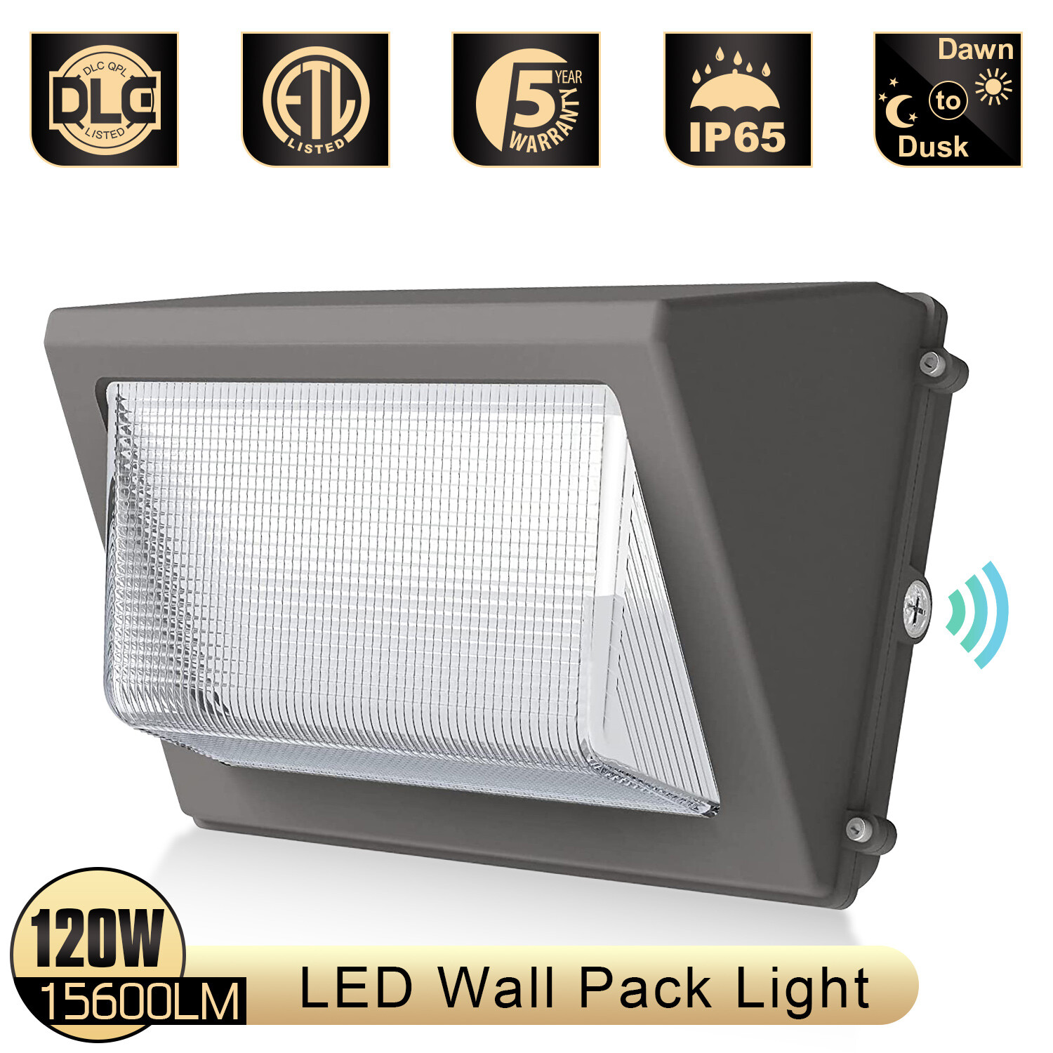 120W LED Wall Pack Light Commercial Outdoor Security Exterior Lighting ...