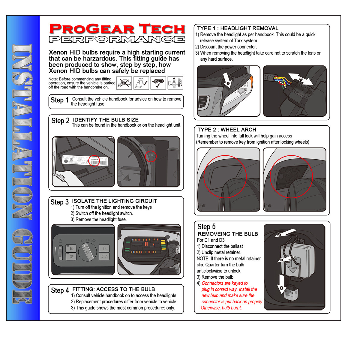 Heavy Duty D1S 4300K OEM Light Yellow HID Xenon Headlights Replacement ...