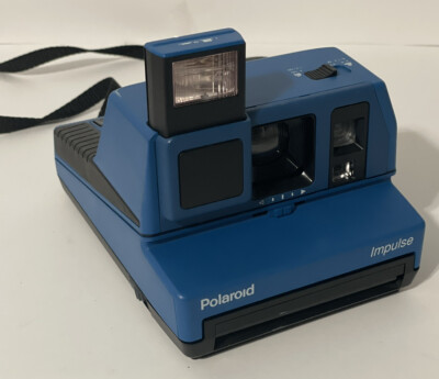 VINTAGE BLUE POLAROID IMPULSE 600 INSTANT CAMERA | eBay