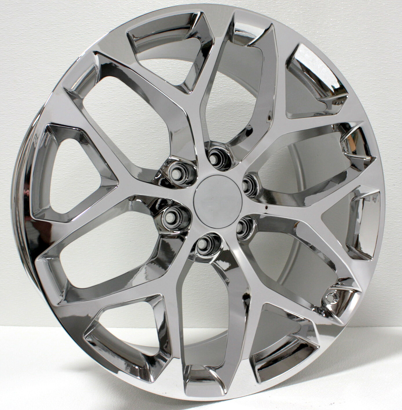 22" Chrome Snowflake Wheels All Terrain Tires 2000-24 GMC Sierra Yukon ...